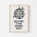 Shower Disco, Cute Bathroom Decor, Retro Aesthetic Bathroom Wall Art ...