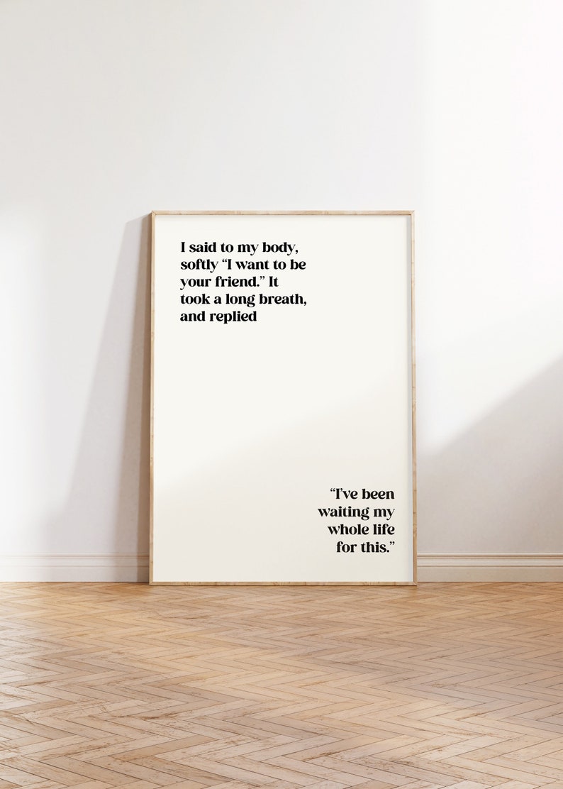 Printable Love Your Body Wall Art, Body Positivity Poster, Positive ...