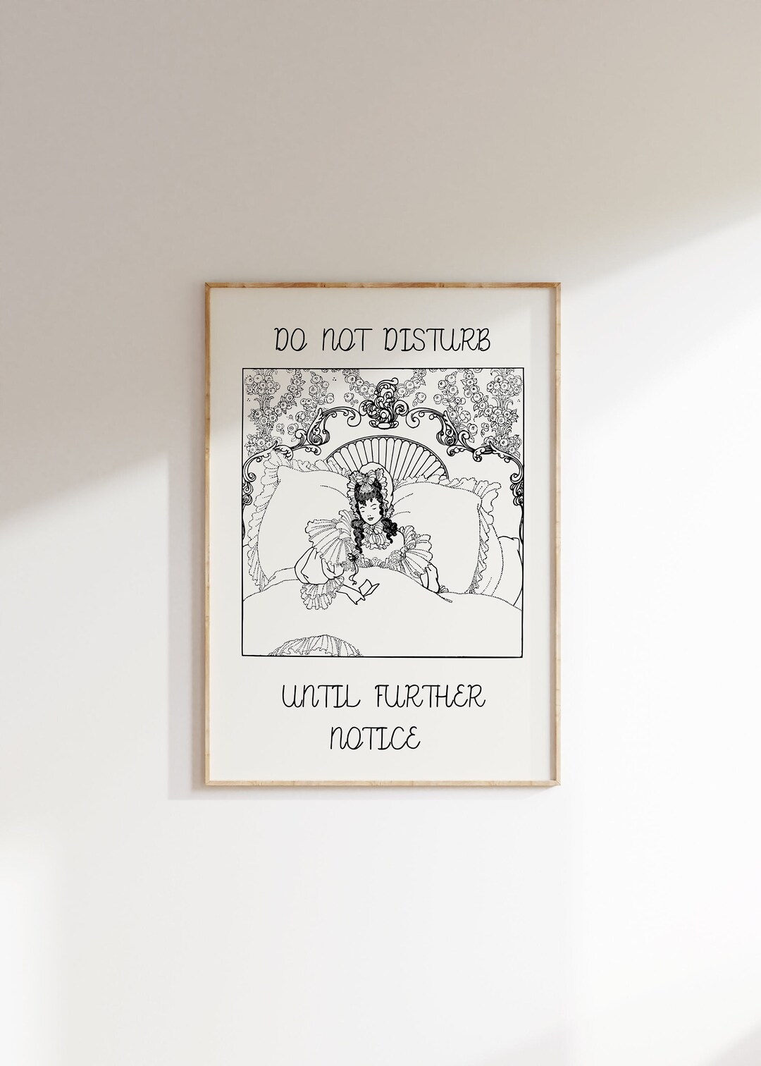 Do Not Disturb Until Further Notice Print, Vintage Woman Poster, Trendy ...