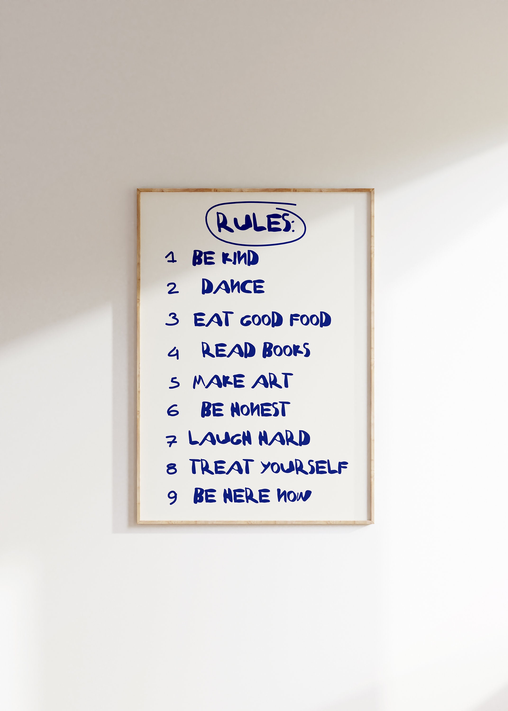 Retro Wall Art House Rules Art Print Trendy Printable Wall - Etsy