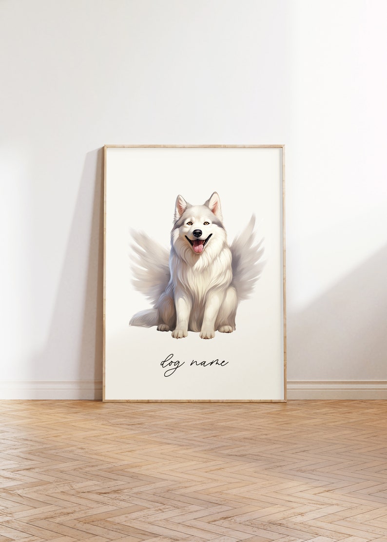 Siberian Husky Memorial Rainbow Bridge Print Pet Loss - Etsy