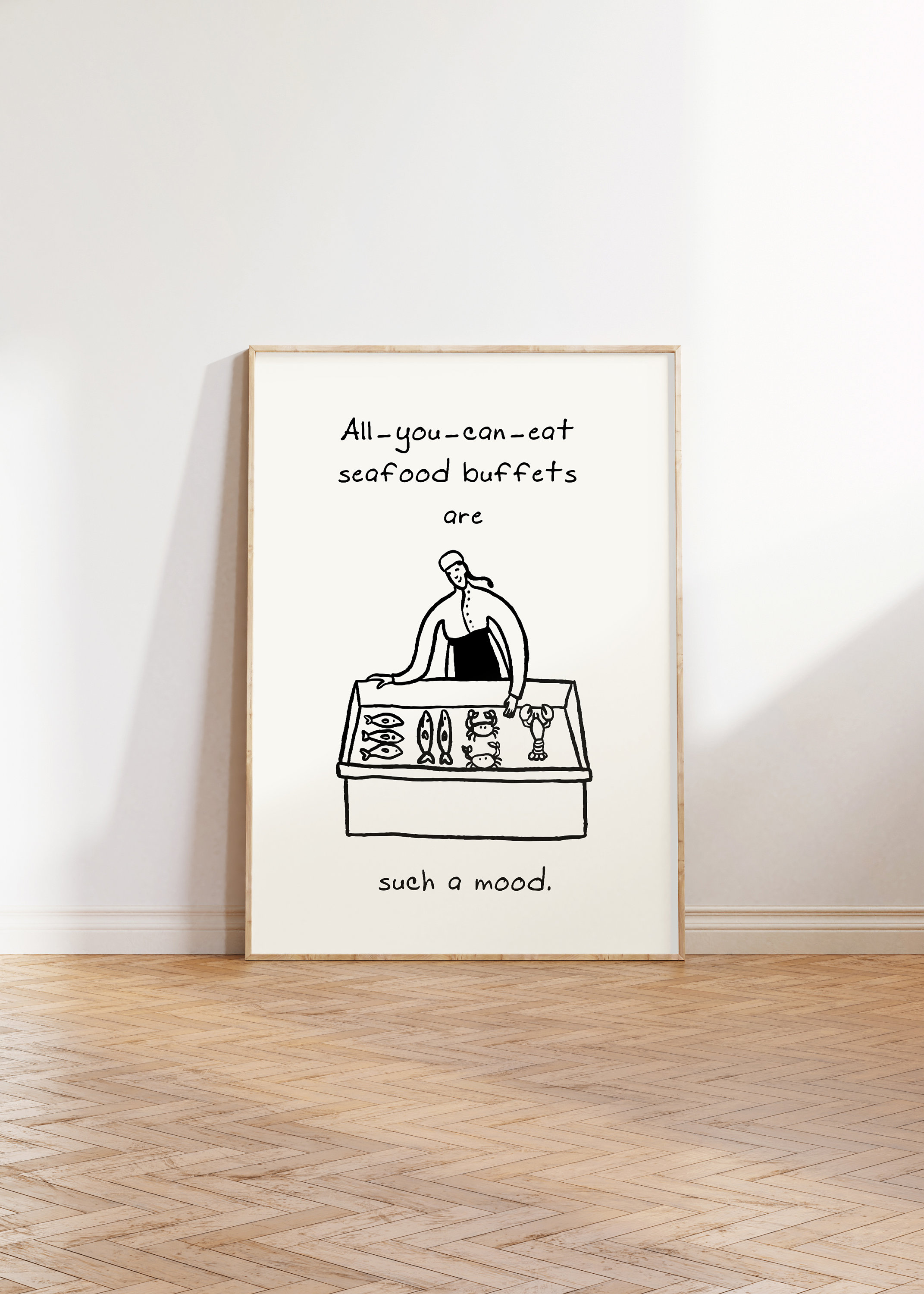 Fish Market Poster, Oysters Fish Crab Lobster Poster, Aesthetic Dining ...