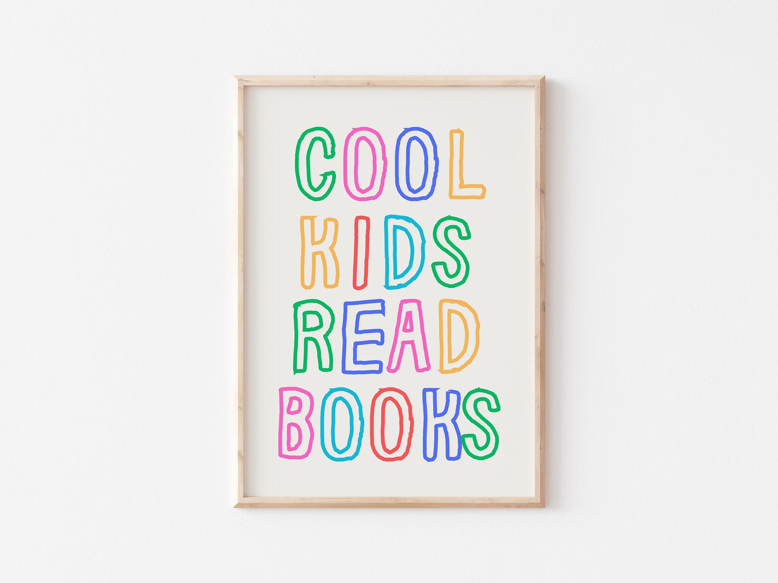Cool Kids Read Books Print, Kids Reading Book, Playroom Wall Decor ...