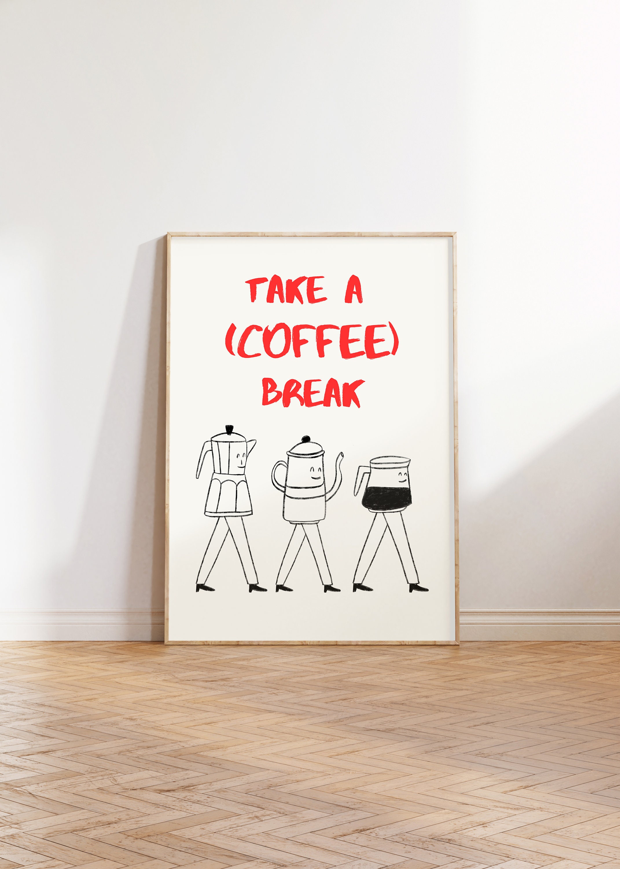 Coffee Break Print, Trendy Coffee Bar Print, Coffee Corner Printable ...
