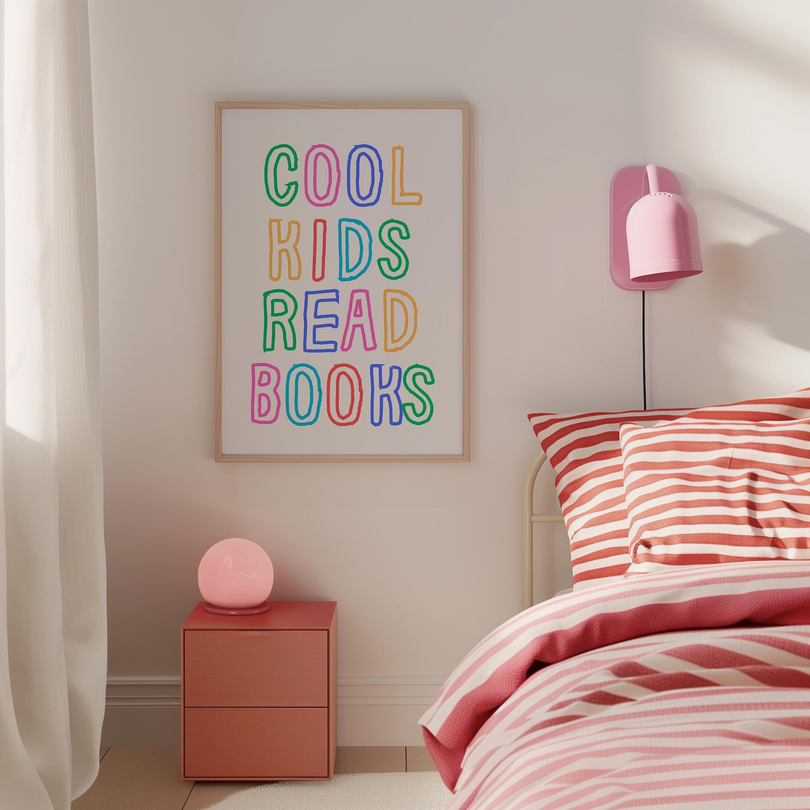 Cool Kids Read Books Print, Kids Reading Book, Playroom Wall Decor ...