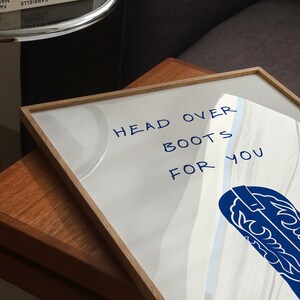 Head Over Boots for You, Cowboy Boot Art Print, Minimalist Western Wall ...