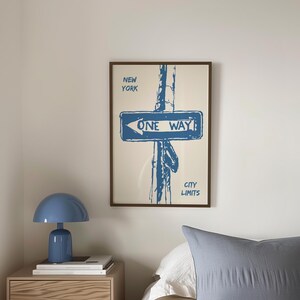New York One Way Poster, New York Art Print, NYC Wall Art, New York ...