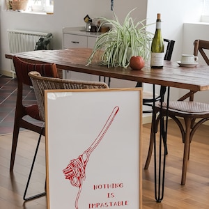 Nothing is Impastable Print, Aesthetic Kitchen Decor, Food & Drink ...