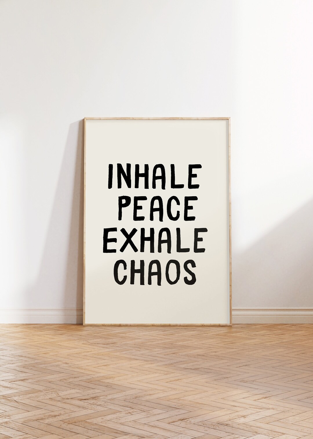 Inhale Peace Exhale Chaos • Aesthetic Apartment Decor • Trendy Wall Art ...