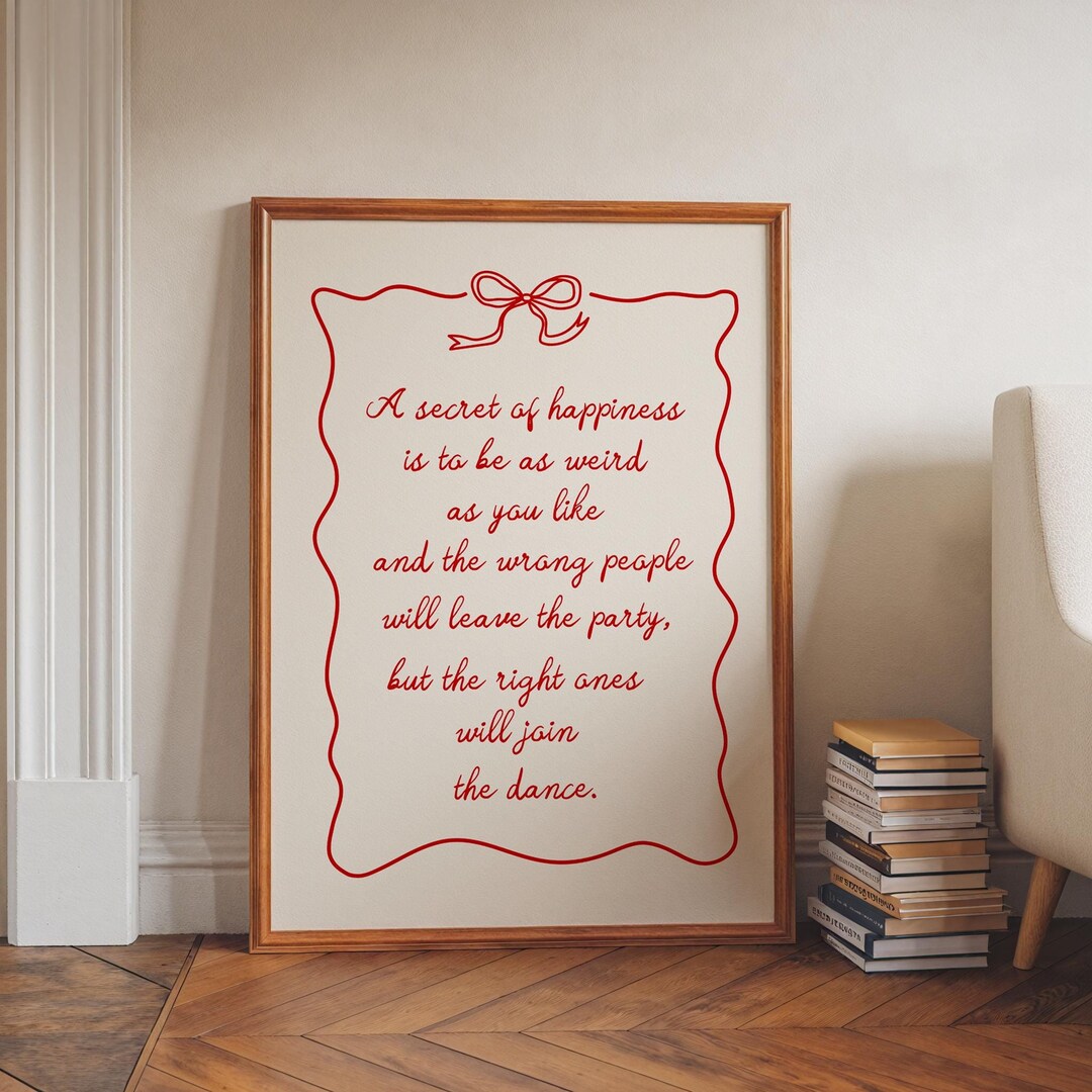 Trendy Positive Quote Print, Inspirational Wall Art, Secret of ...
