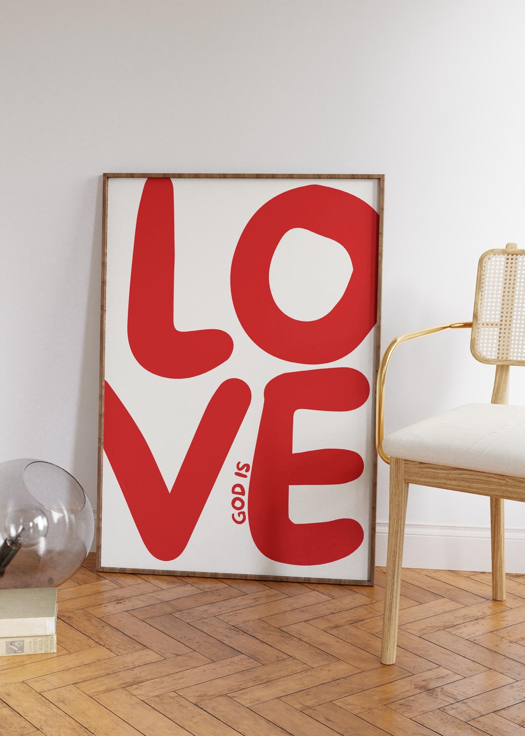 God is Love Print, Bible Verse Poster, Aesthetic Christian Wall Decor ...