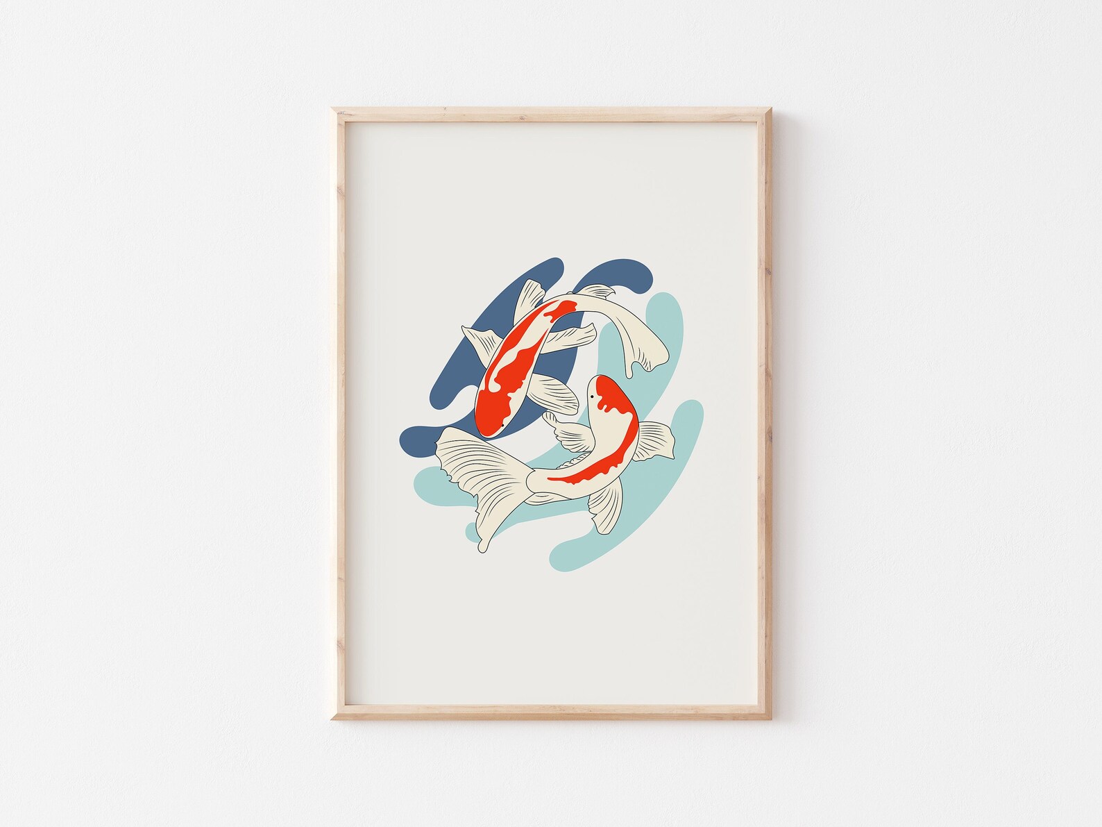 Koi Fish Print, Koi Fishes Wall Art, Printable Japanese Wall Art, Koi ...