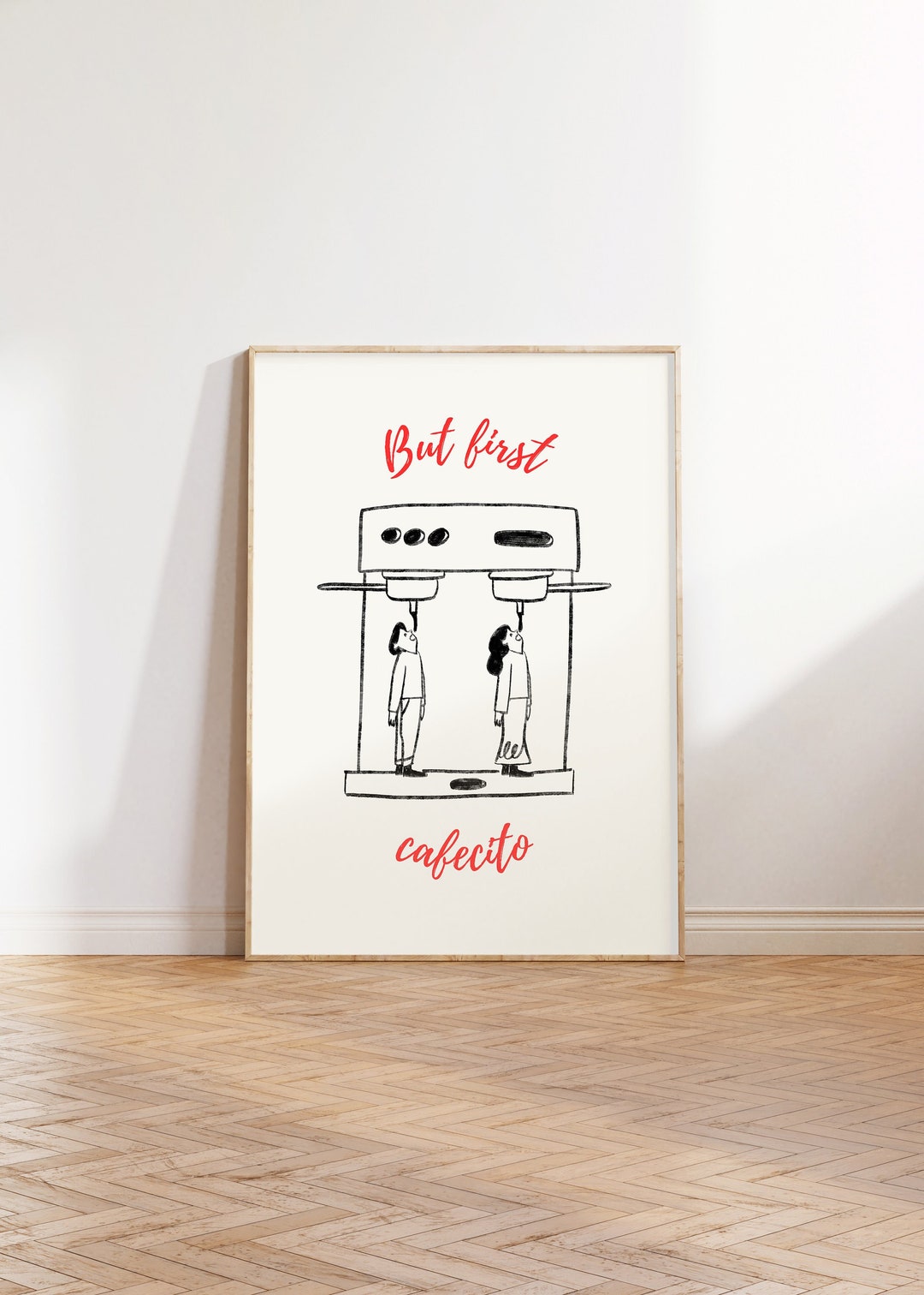 But First Cafecito Print: Retro Coffee Bar Art (digital Download) - Etsy