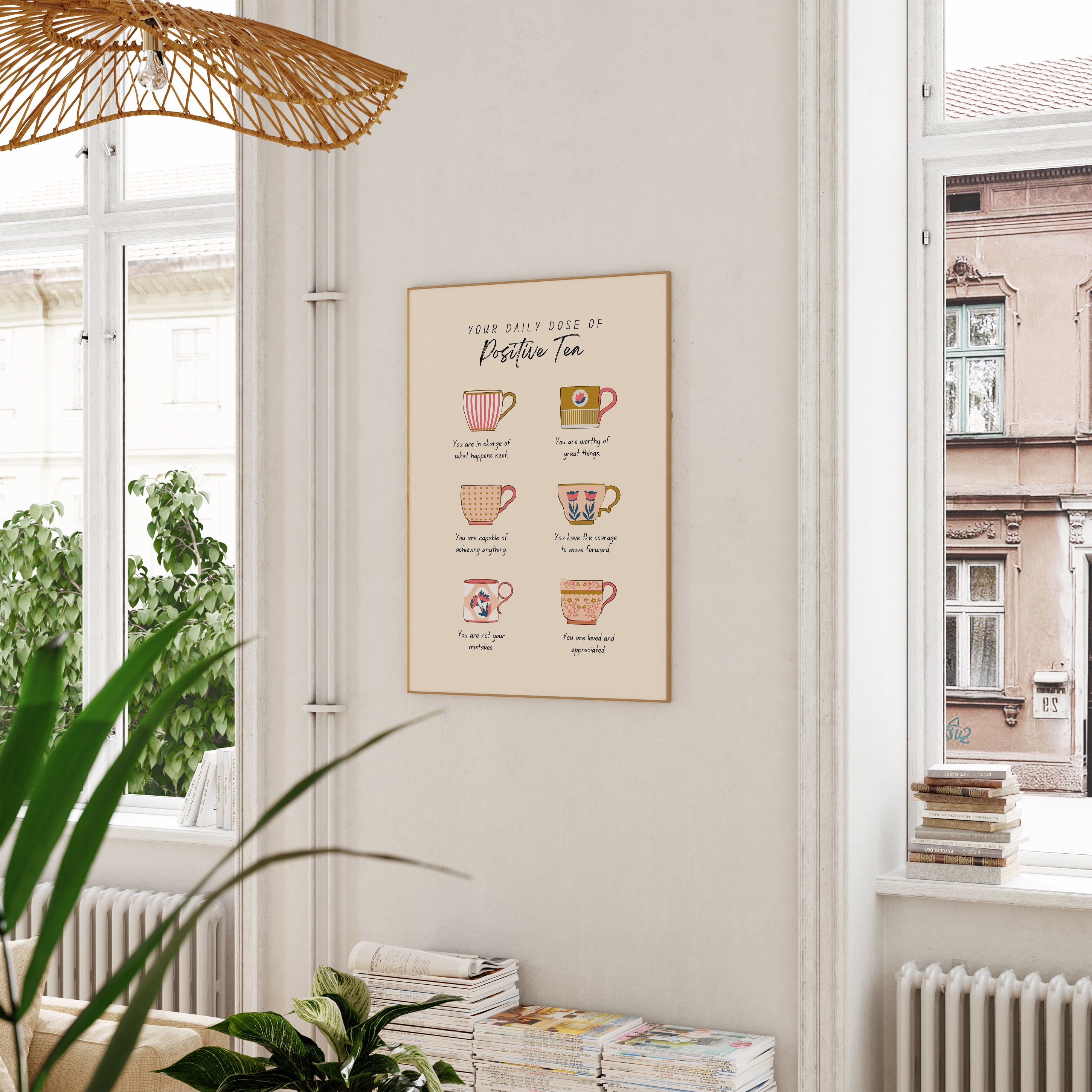 Your Daily Dose of Positive Tea Print, Self Love Quotes Prints ...