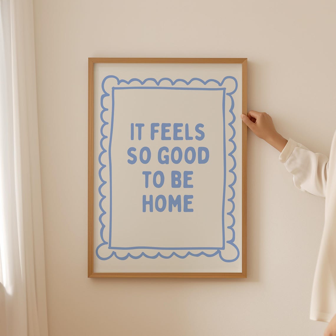 It Feels so Good to Be Home Print, Cute Above Bed Decor, Home Quote ...