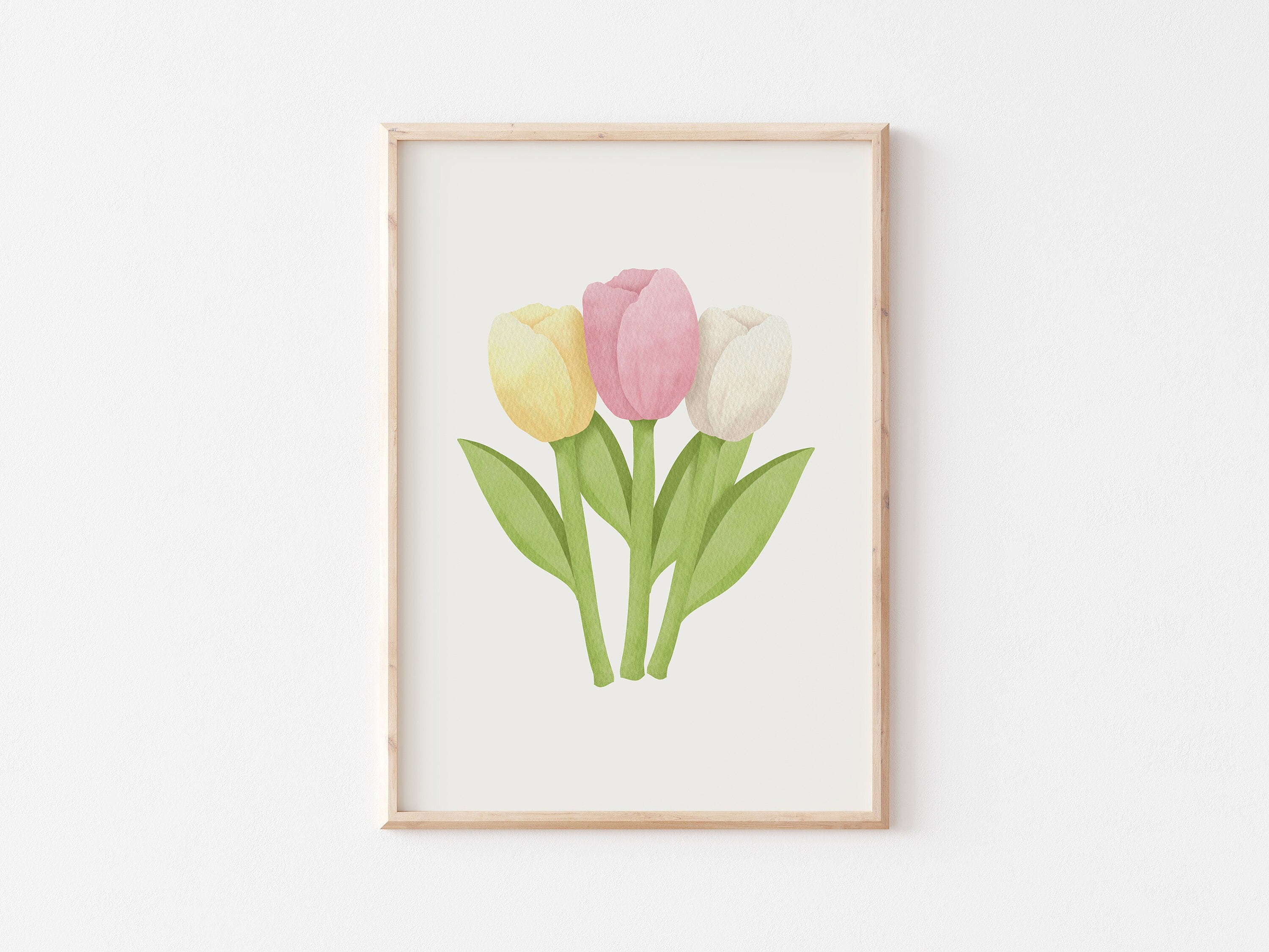 Watercolor Tulip Print, Spring Flowers Print, Spring Printable Wall Art ...