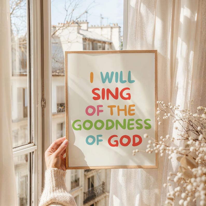 Goodness of God Scripture Print, Christian Wall Art (digital Download ...