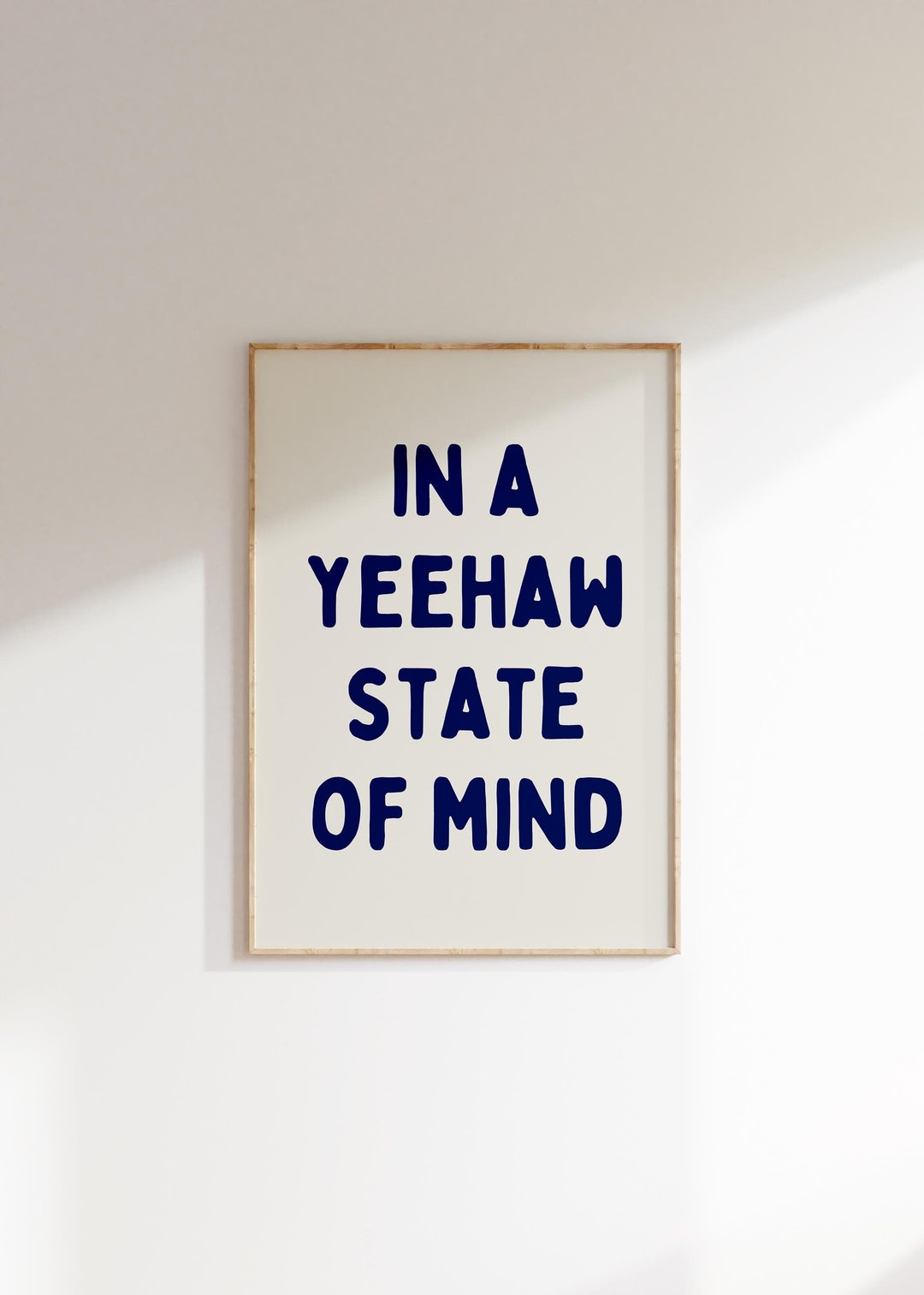 Modern Western Wall Art, Yeehaw State of Mind, Cowboy Poster Wall Art ...