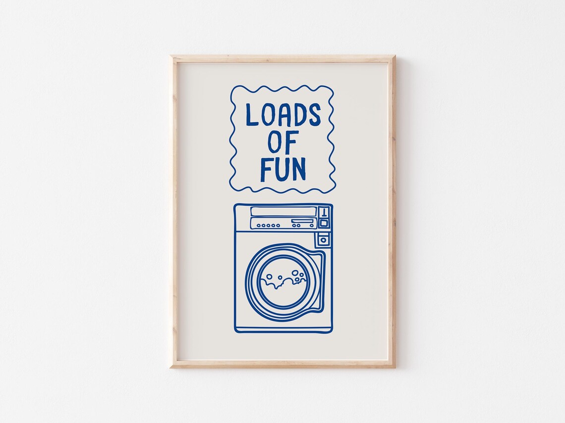 Loads of Fun Poster, Funny Laundry Print, Laundry Room Decor ...