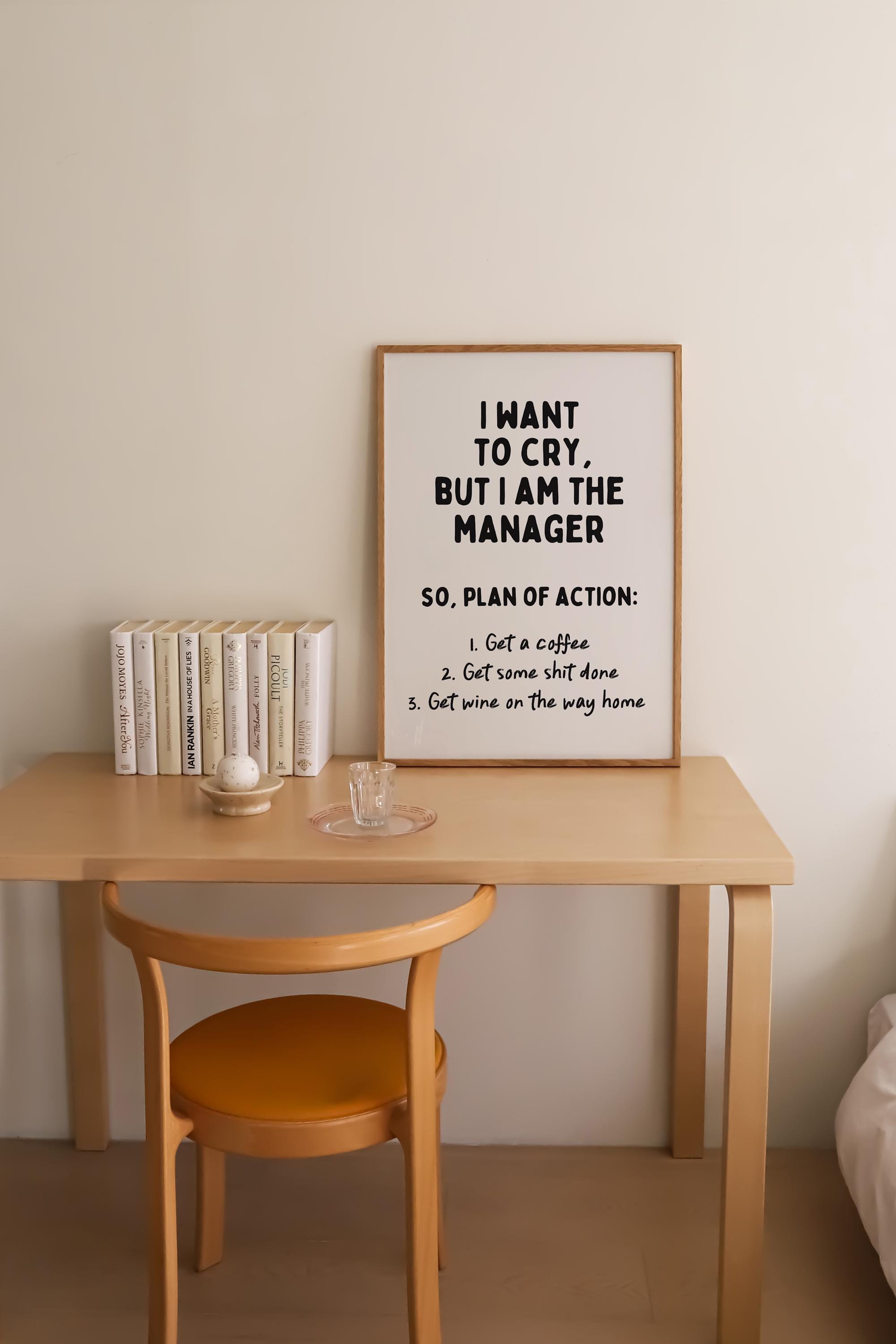 Office Humor Art, Neutral Desk Decor, Office Decor, Sarcastic Home ...