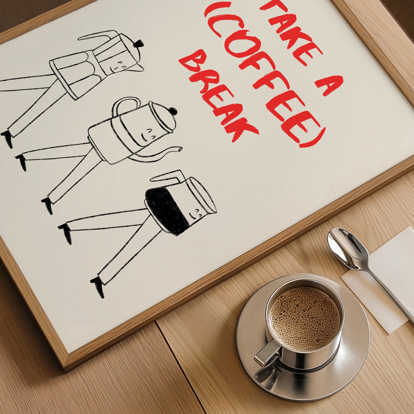Coffee Break Print, Trendy Coffee Bar Print, Coffee Corner Printable ...