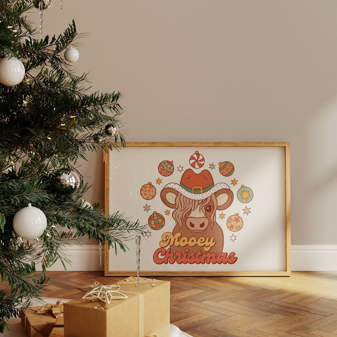 Western Christmas Print, Cowboy Christmas, Country Western Christmas ...