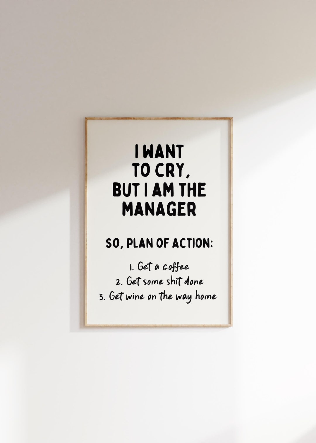 Office Humor Art, Neutral Desk Decor, Office Decor, Sarcastic Home ...
