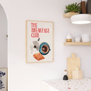 The Breakfast Club Print, Retro Dinning Room Wall Art, Foodie Art ...
