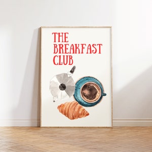 The Breakfast Club Print, Retro Dinning Room Wall Art, Foodie Art ...