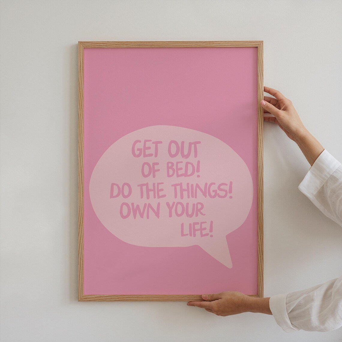 Trendy Retro Wall Art, Quote Art Print, Girly Bedroom Prints, Get Out ...