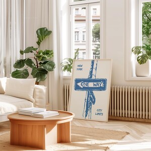 New York One Way Poster, New York Art Print, NYC Wall Art, New York ...