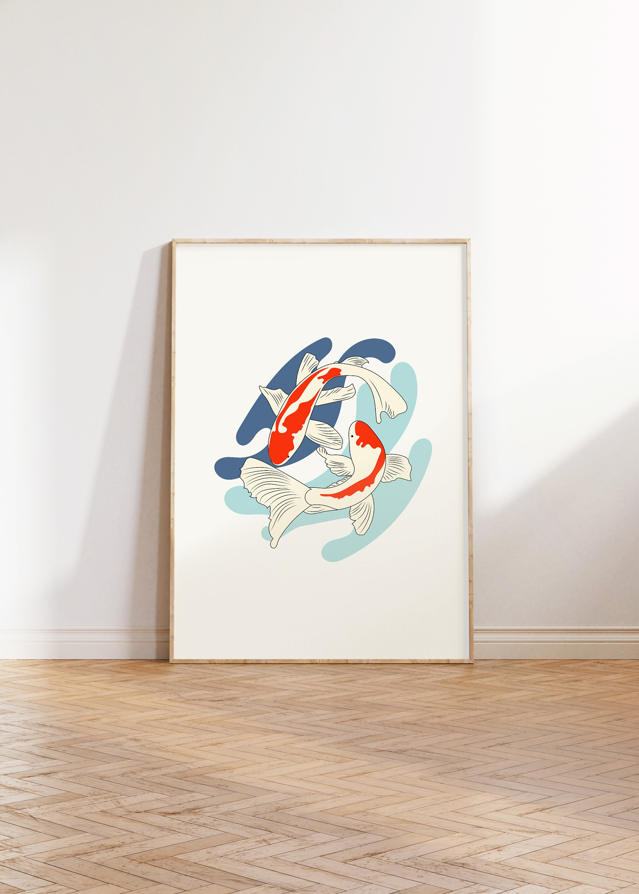 Koi Fish Print, Koi Fishes Wall Art, Printable Japanese Wall Art, Koi ...