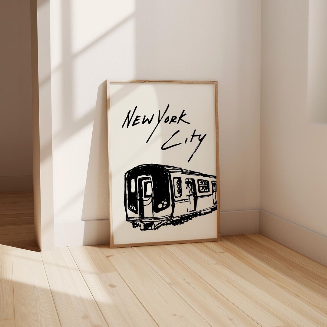 Vintage NYC Poster, New York Print, NYC Wall Art, New York Subway Art ...