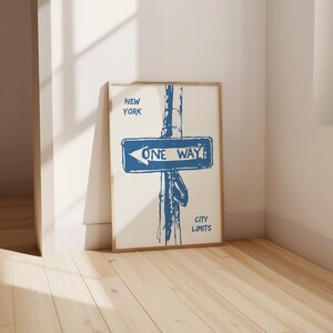 New York One Way Poster, New York Art Print, NYC Wall Art, New York ...