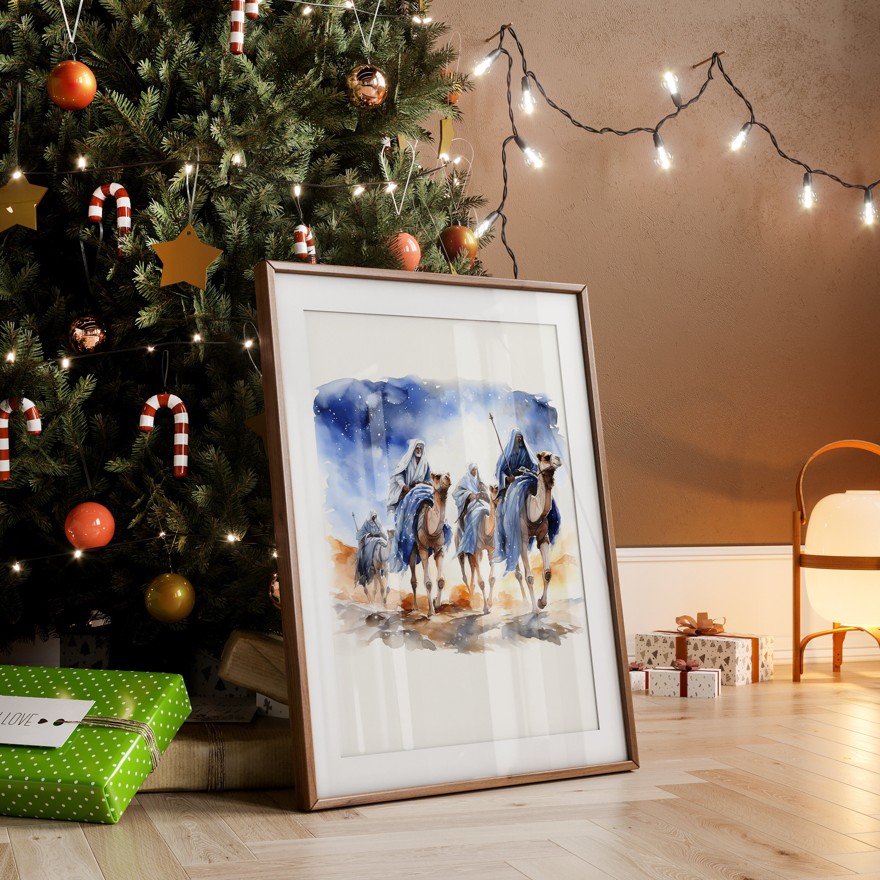Watercolor Nativity Scene Prints, Set of 3, Christian Art (digital ...