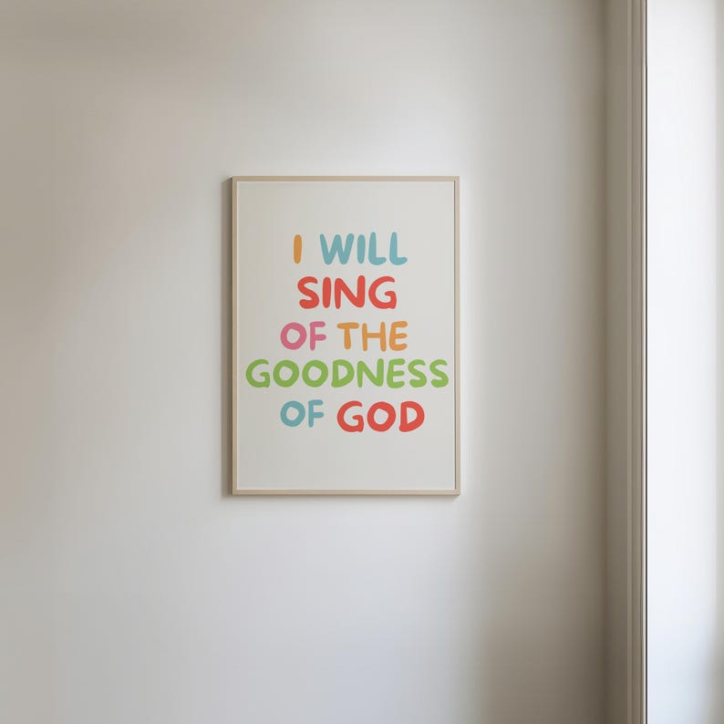 Goodness of God Scripture Print, Christian Wall Art (digital Download ...