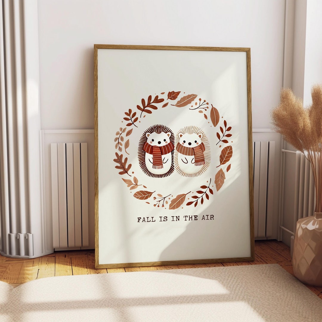 Fall is in the Air Print, Cozy Autumn Printables Wall Art, Neutral Fall ...