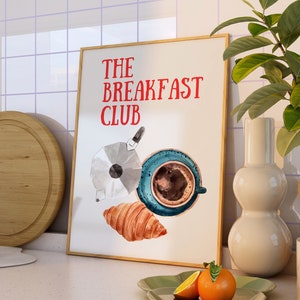 The Breakfast Club Print, Retro Dinning Room Wall Art, Foodie Art ...
