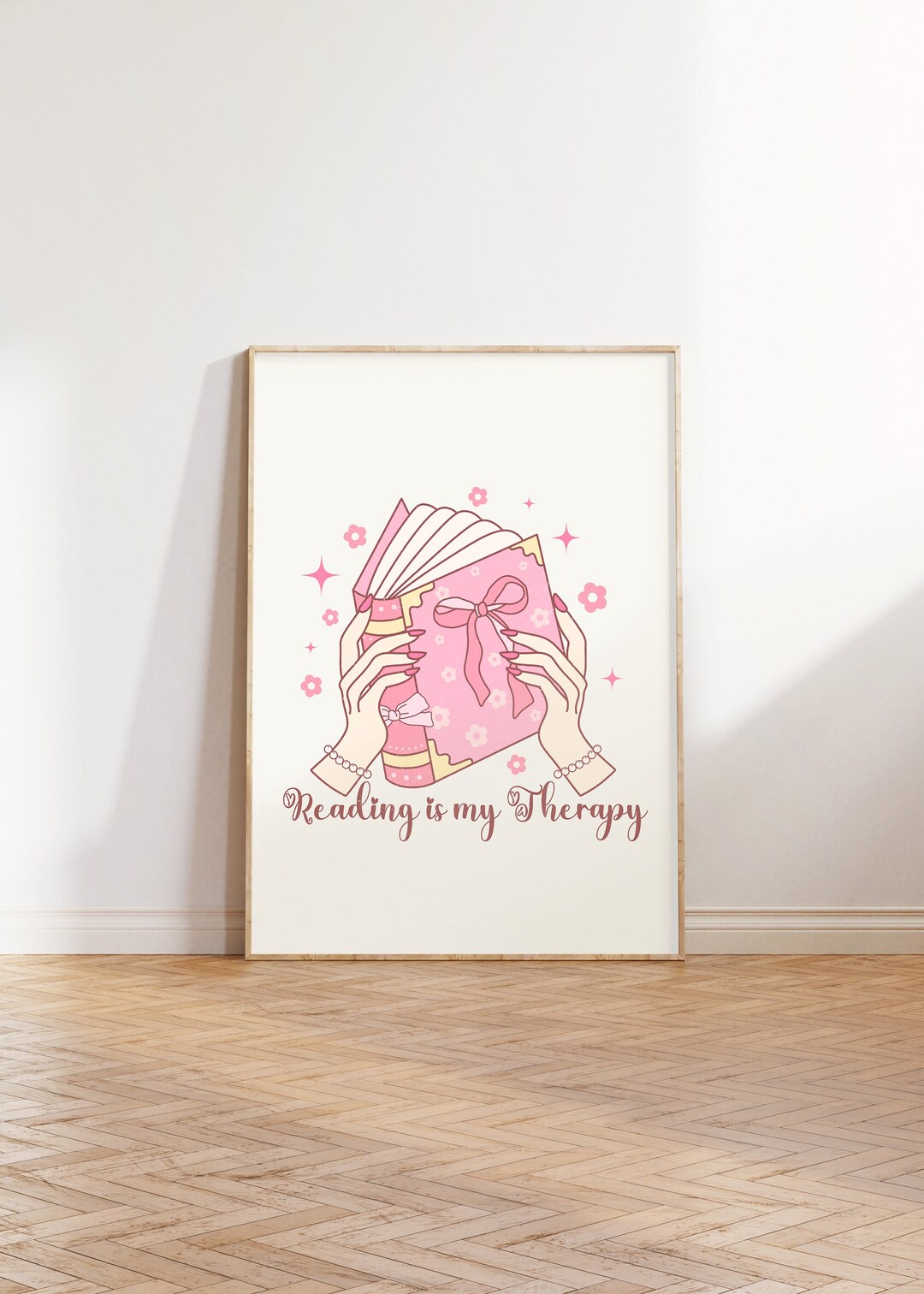 Pink Coquette Decor, Bookish Girly Print, Bookish Prints, Book Lover ...