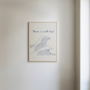 Have a Swell Day Print, Surfing Quote Poster, Trendy Coastal Print ...
