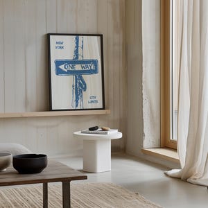 New York One Way Poster, New York Art Print, NYC Wall Art, New York ...