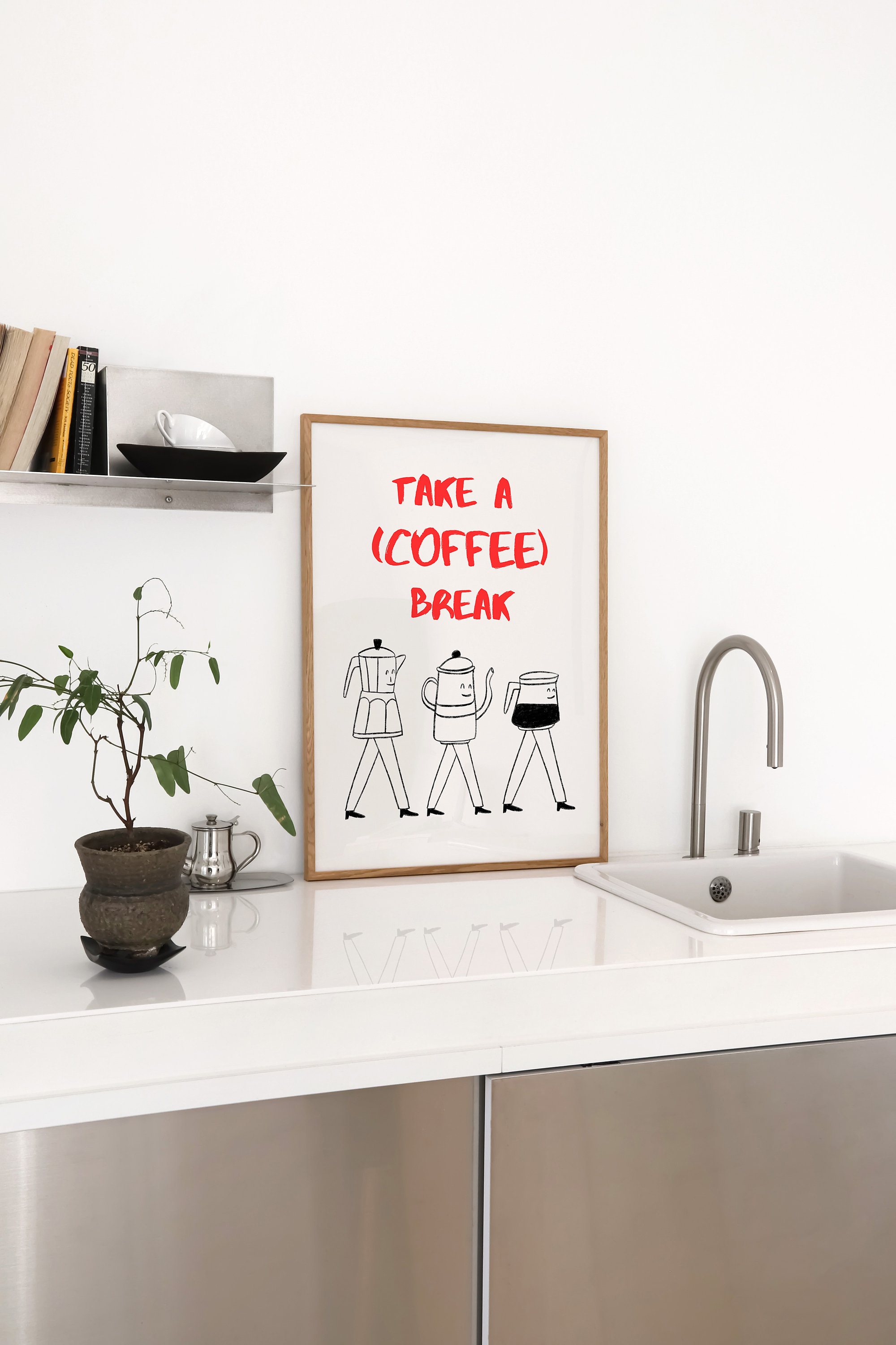 Coffee Break Print, Trendy Coffee Bar Print, Coffee Corner Printable ...