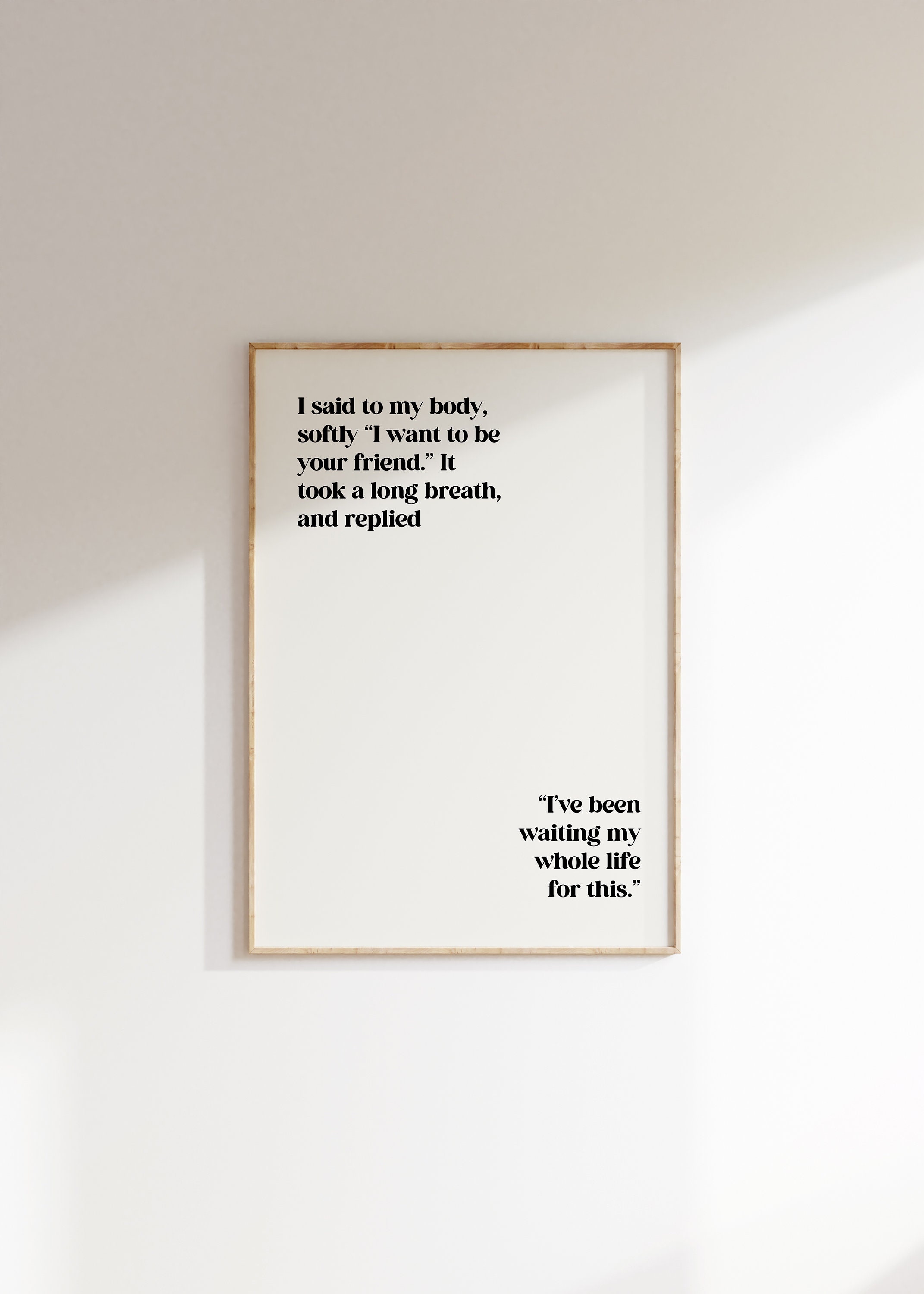 Printable Love Your Body Wall Art, Body Positivity Poster, Positive ...
