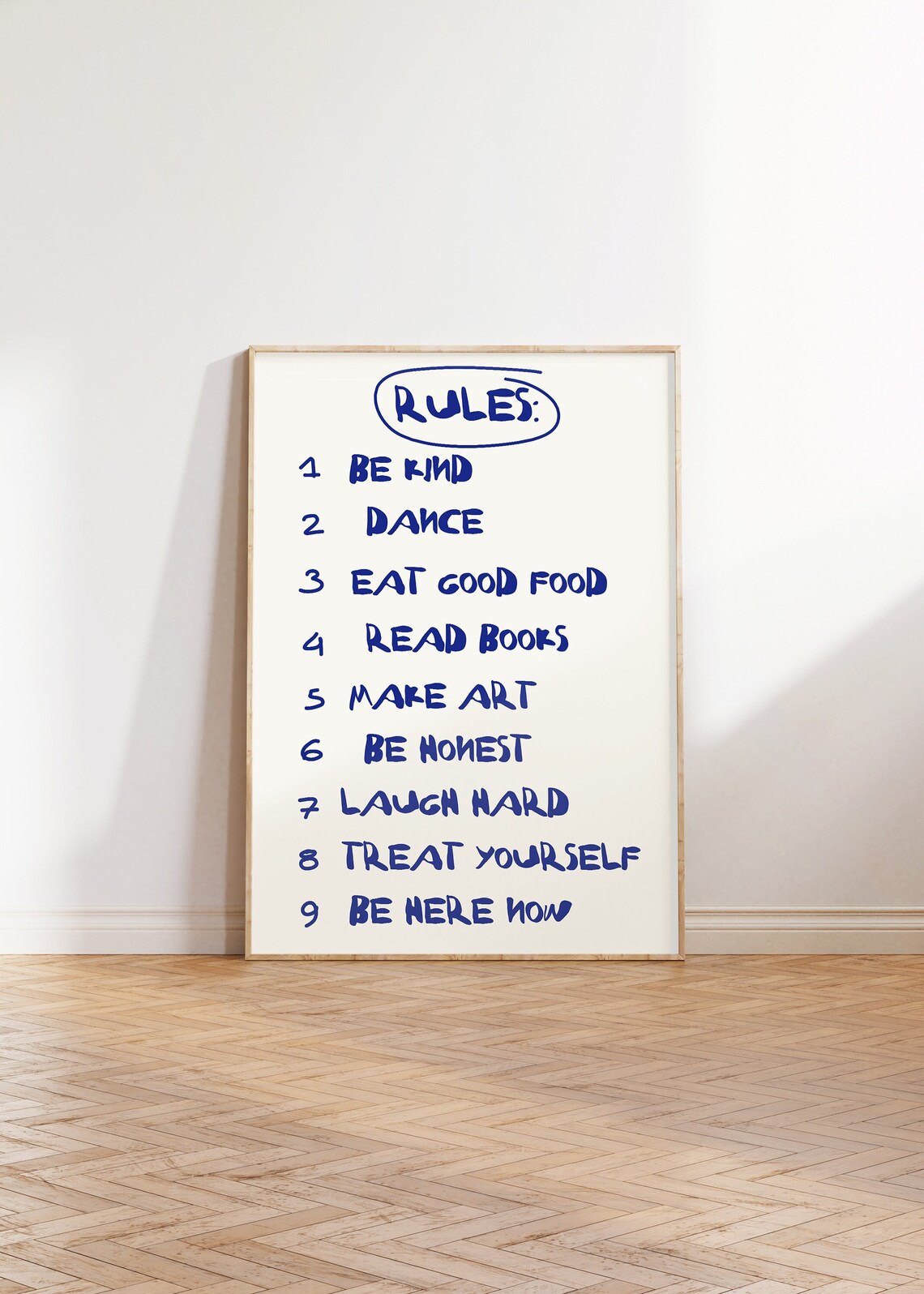 Retro Wall Art House Rules Art Print Trendy Printable Wall - Etsy