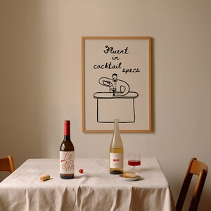 La Barmaid Poster, Cute Bartender Print, Trendy Bar Decor, Funny ...