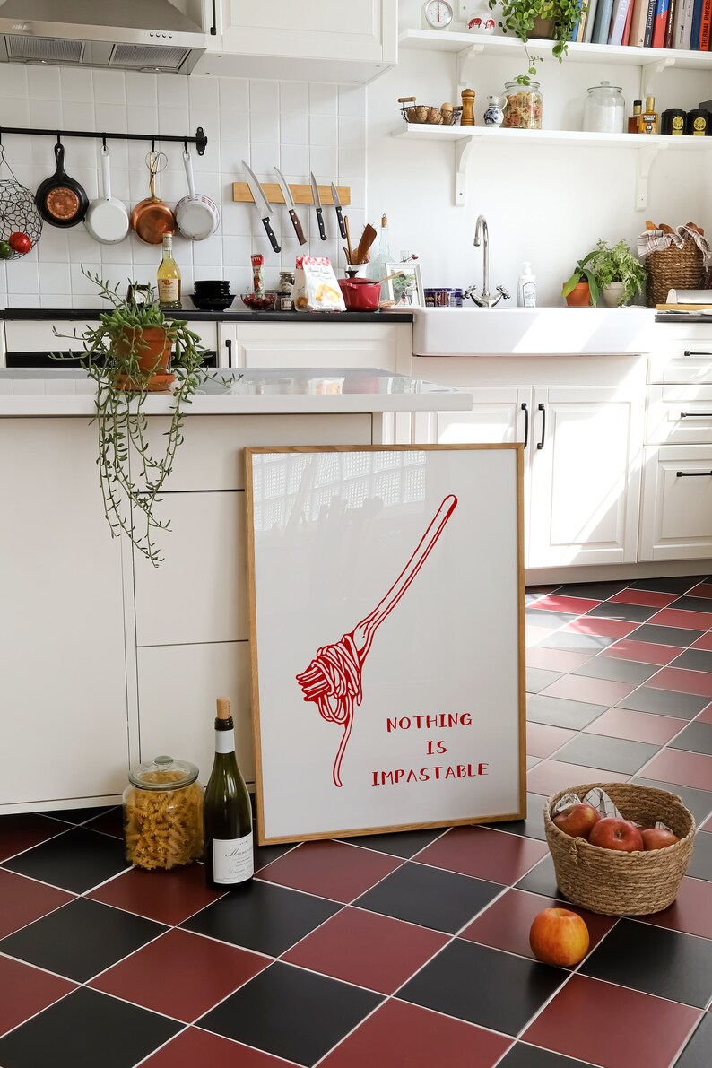 Nothing is Impastable Print, Aesthetic Kitchen Decor, Food & Drink ...