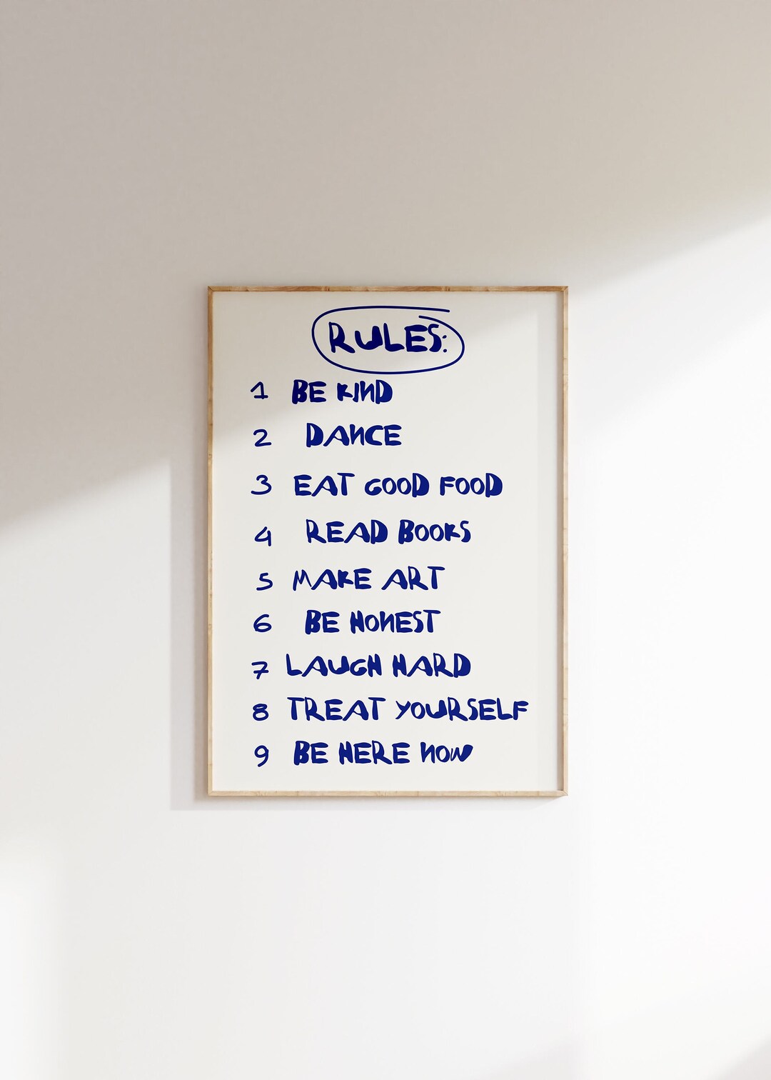 Retro Wall Art | House Rules Art Print | Trendy House Rules List Print ...