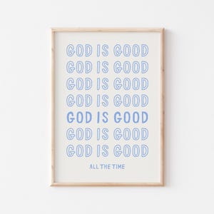 God is Good Print, Bible Verse Poster, Christian Retro Poster ...