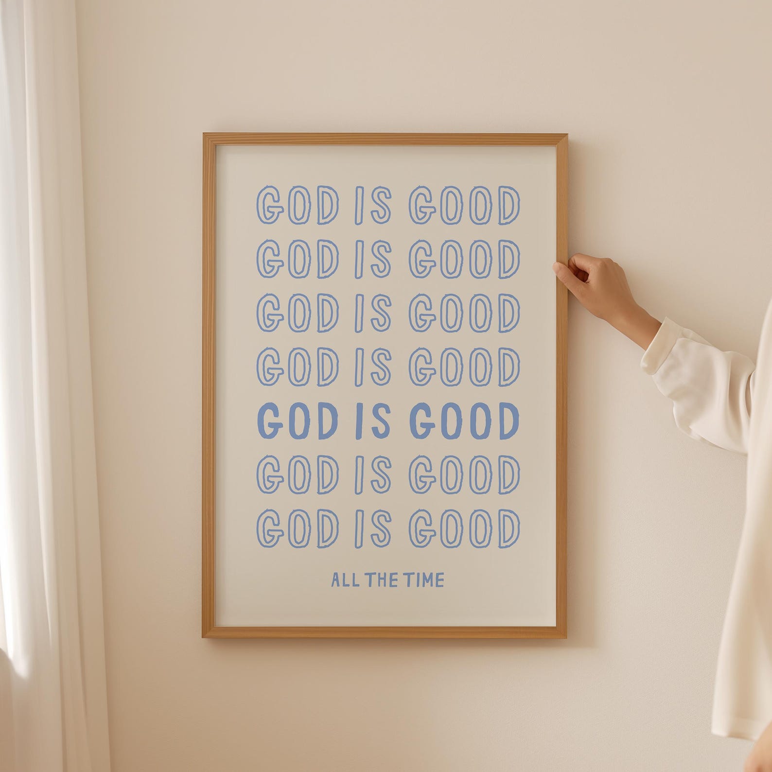 God is Good Print, Bible Verse Poster, Christian Retro Poster ...