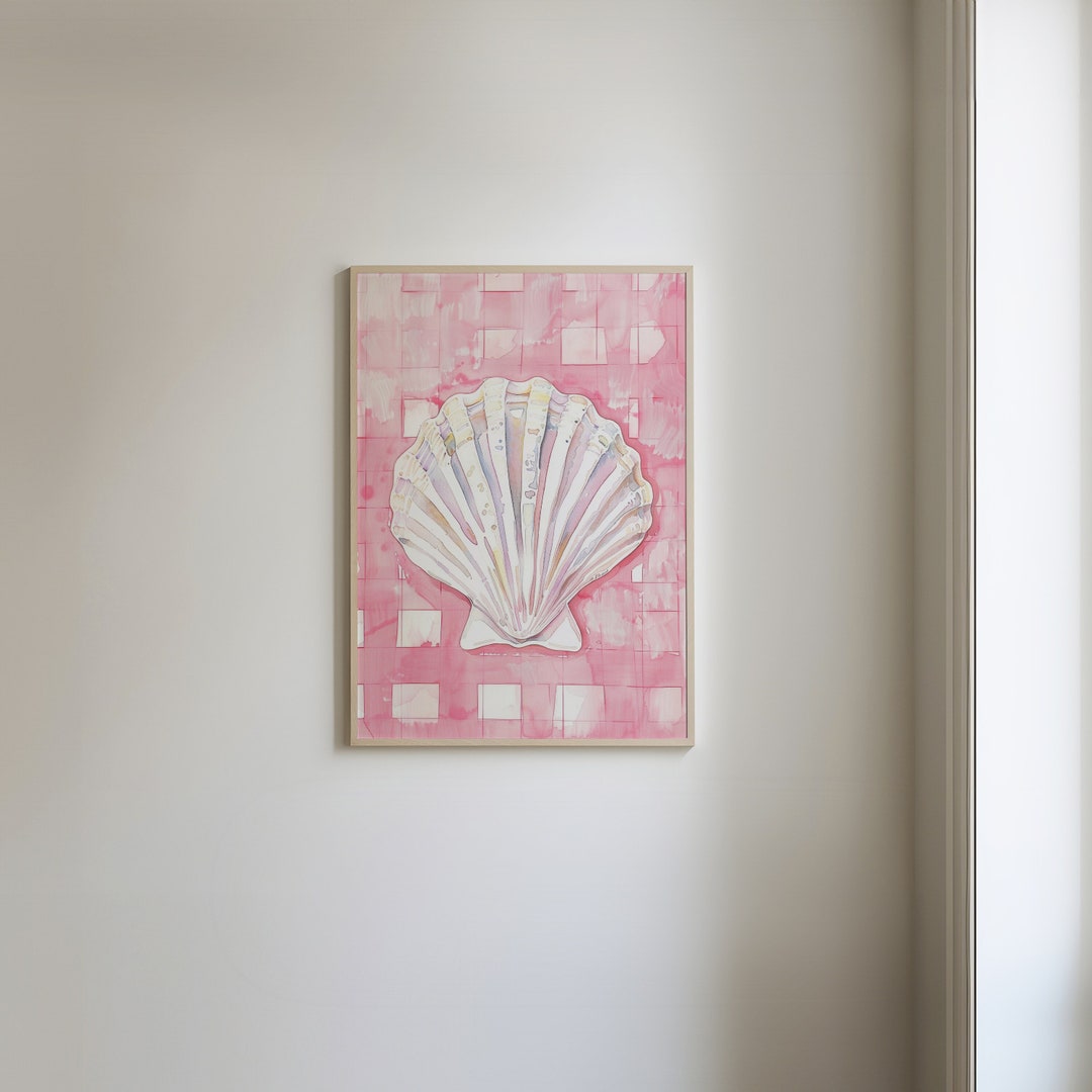 Pearl Seashell Print, Coastal Trendy Beach Decor, Modern Coastal Prints ...
